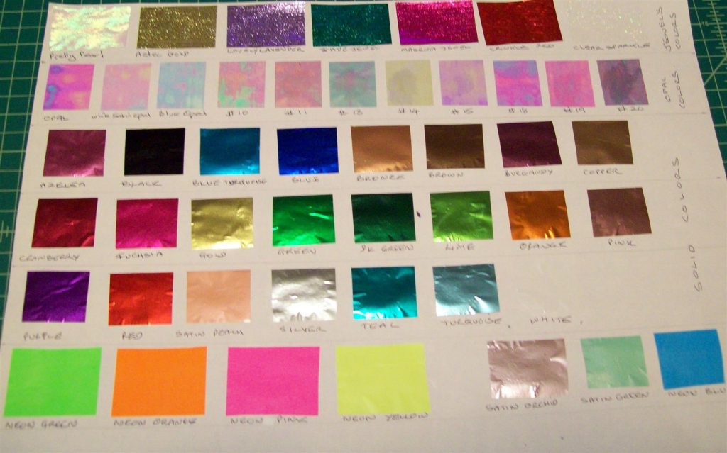 10 Large Sheets Solid Metallic colors – Heirlooms By Sharon
